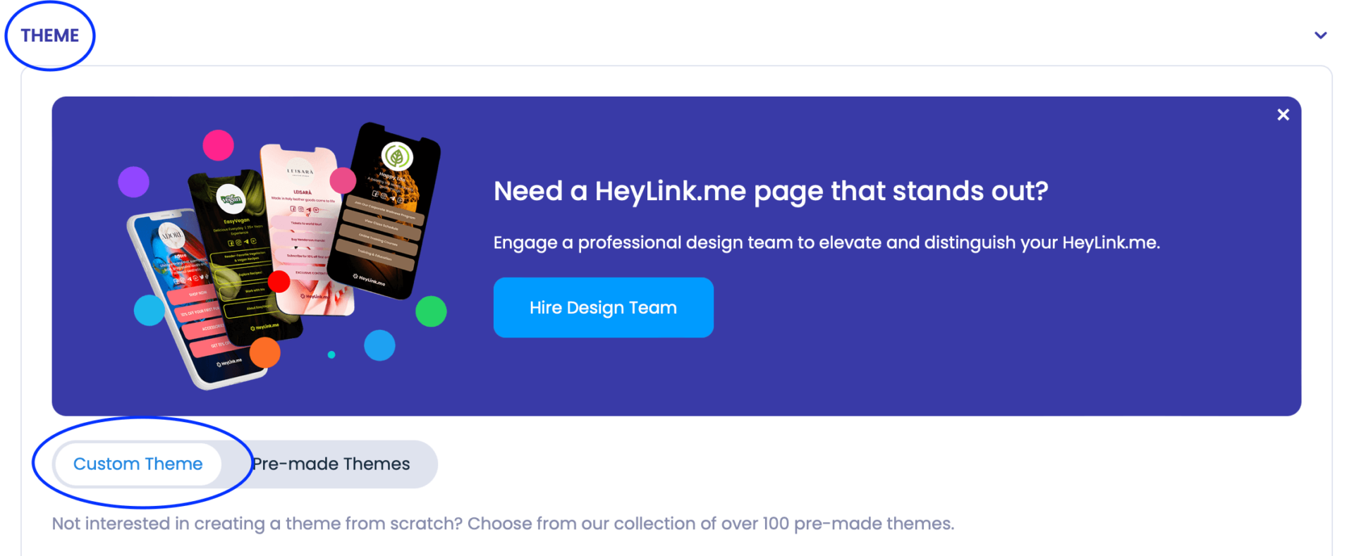 How to create a custom theme for HeyLink.me link in bio in 2022?
